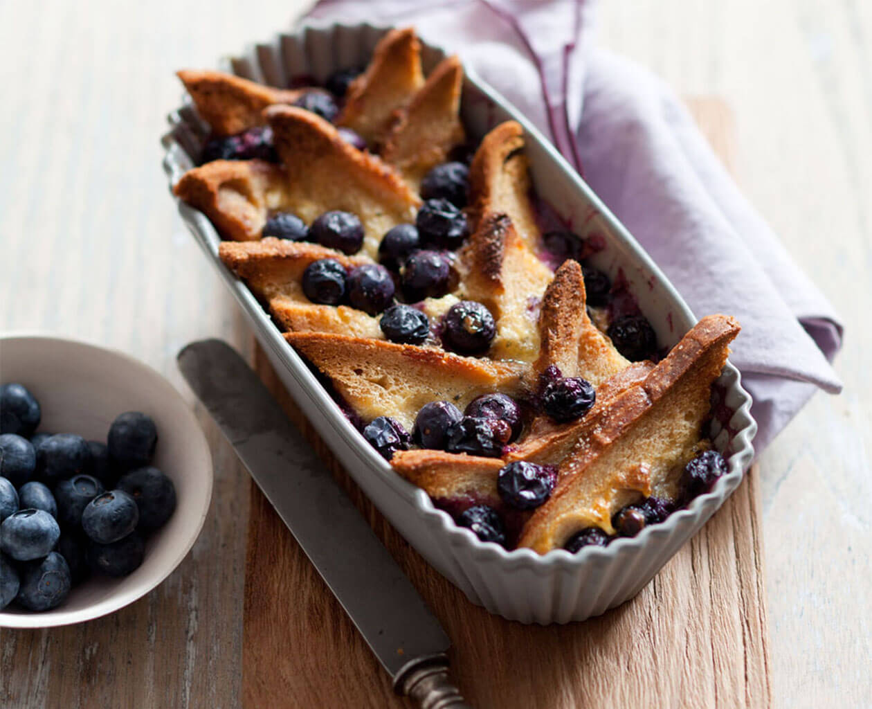 Bread Pudding with Blueberries | PURE VIA